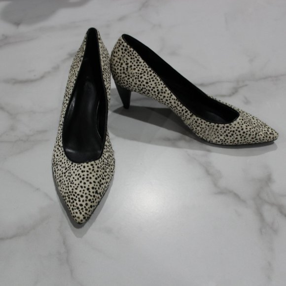 LOGO by Lori Goldstein | Shoes | Logo Joan Calf Hair Spotted Heels Sz ...